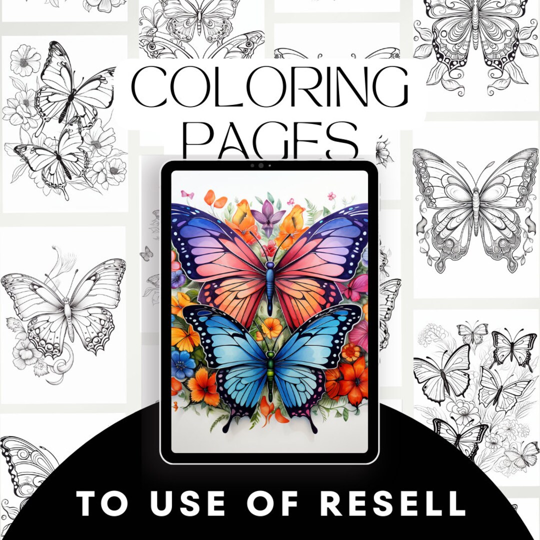 30 Premium Coloring Pages to Use or Resell Resalable Coloring Book ...