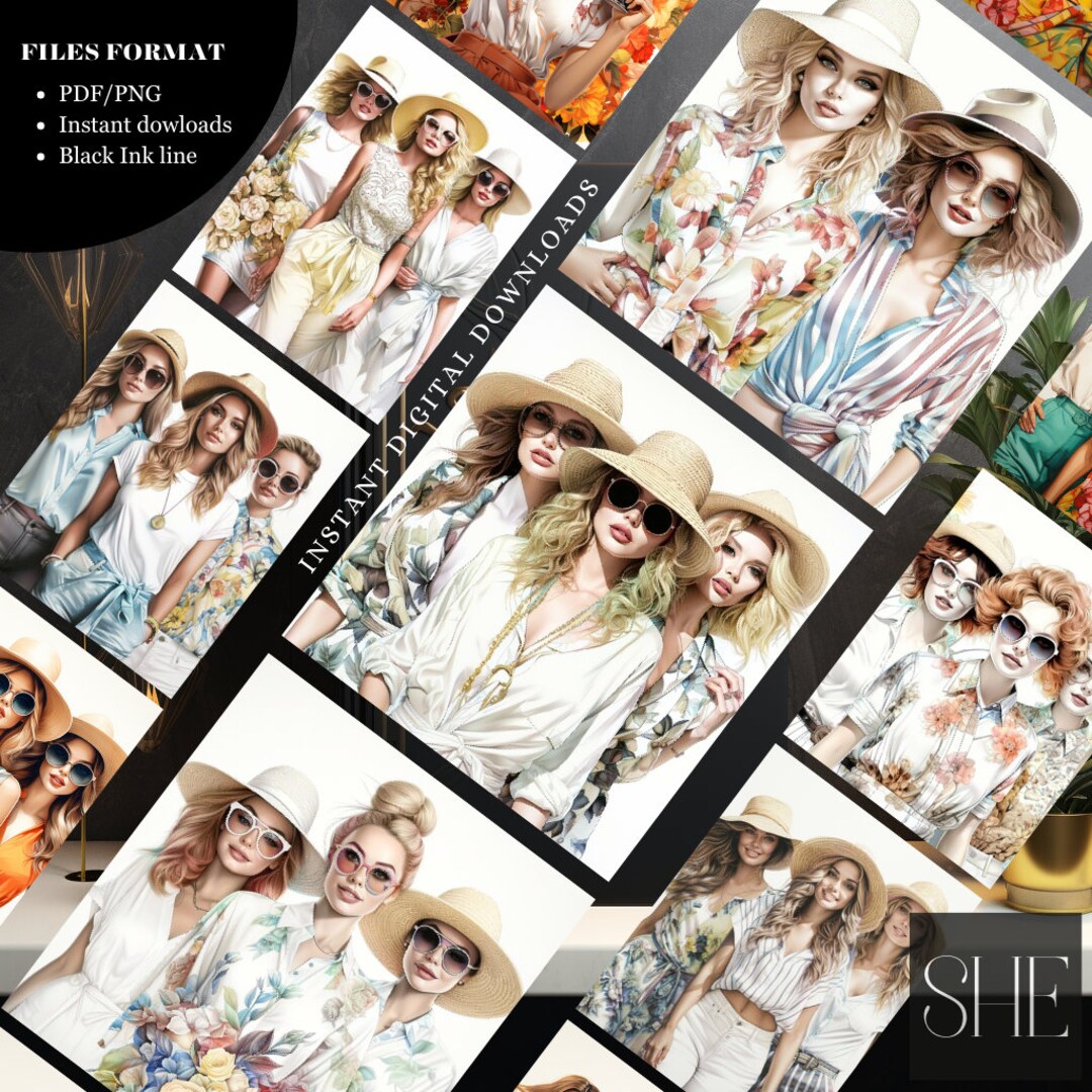 Printable Coloring Pages Resellable Digital Products Coloring Book 40 ...