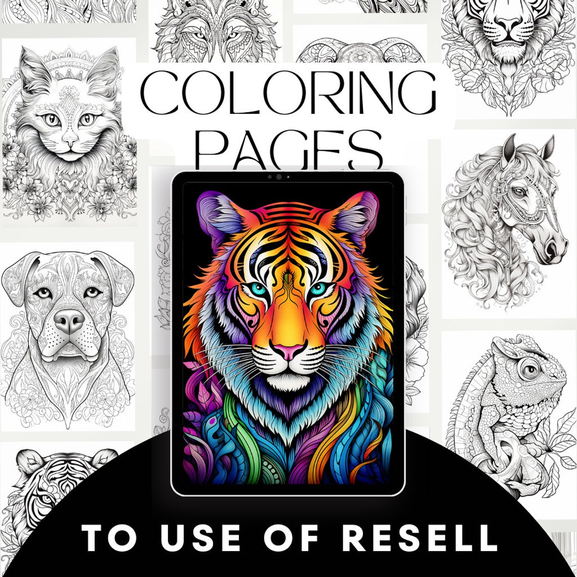 40 Premium Coloring Pages to Use or Resell Resalable Coloring Book ...