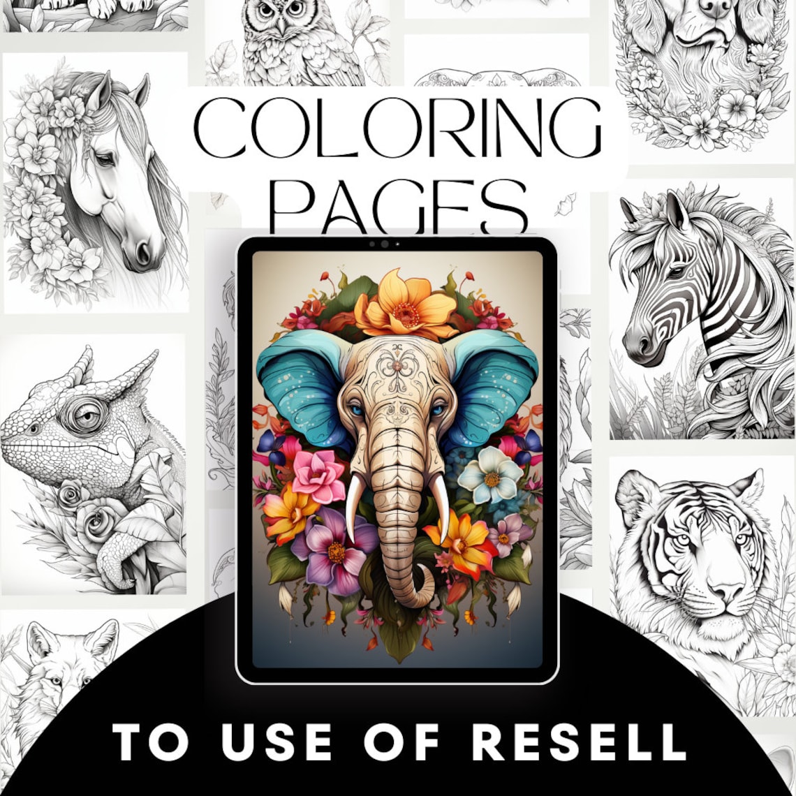 40 Premium Coloring Pages to Use or Resell Resalable Coloring Book ...