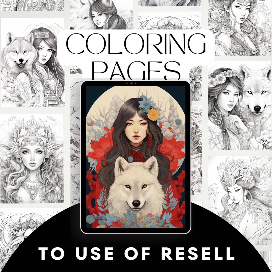 25 Premium Coloring Pages to Use or Resell Resalable Coloring Book ...