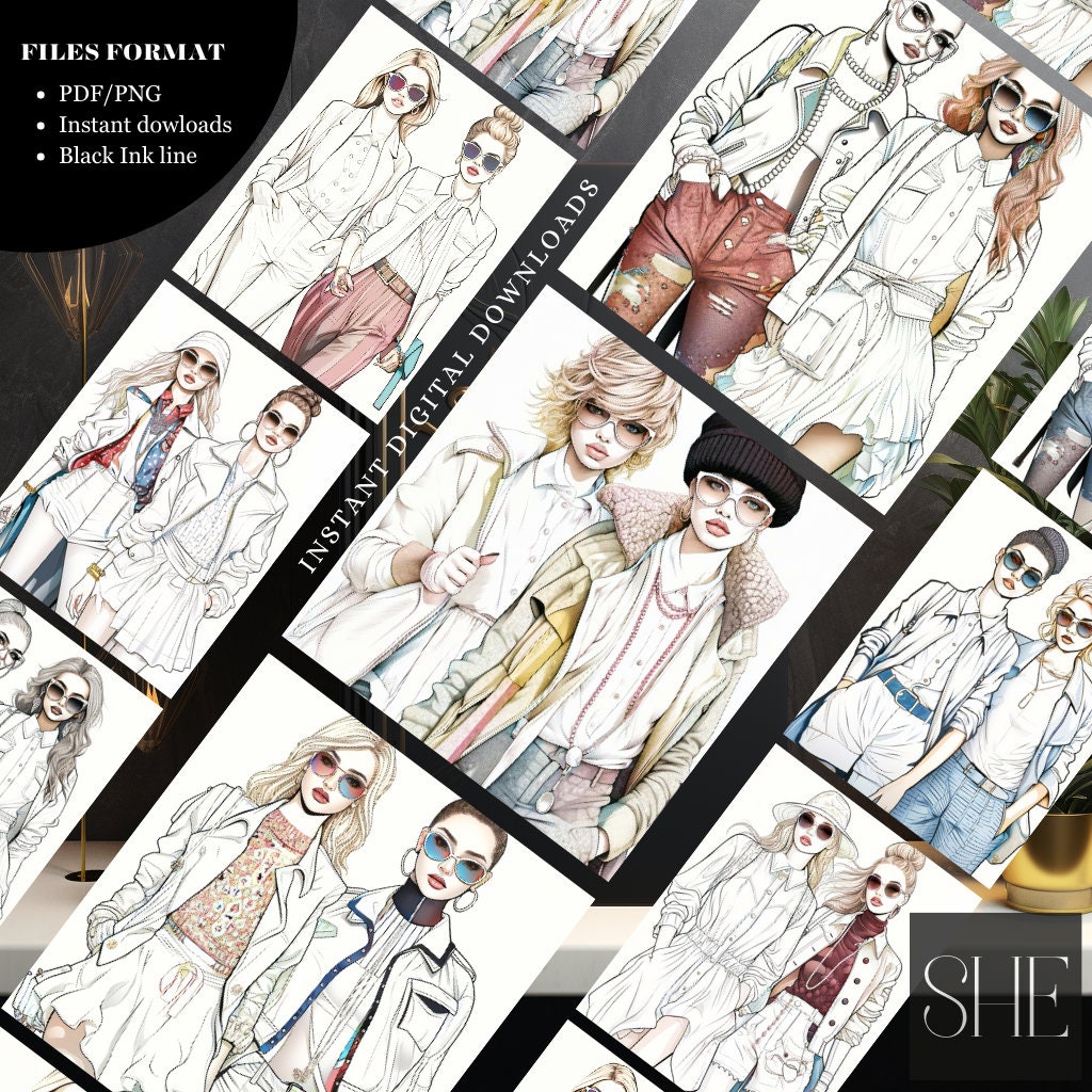 Printable Coloring Pages Resellable Digital Products - Etsy