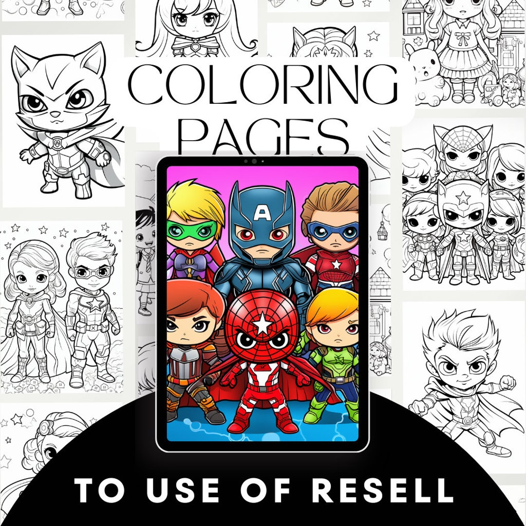40 Premium Coloring Pages to Use or Resell Resalable Coloring Book ...