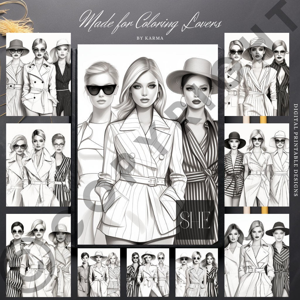 Printable Coloring Pages Resellable Digital Products - Etsy