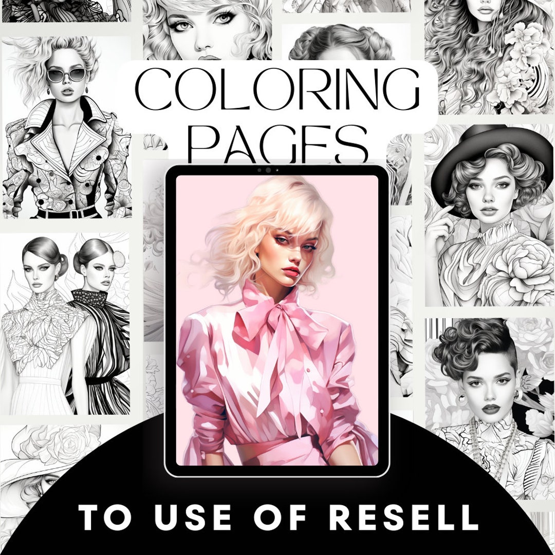 30 Premium Coloring Pages to Use or Resell Resalable Coloring Book ...