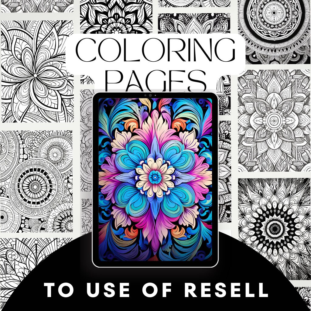 30 Premium Coloring Pages to Use or Resell Resalable Coloring Book ...