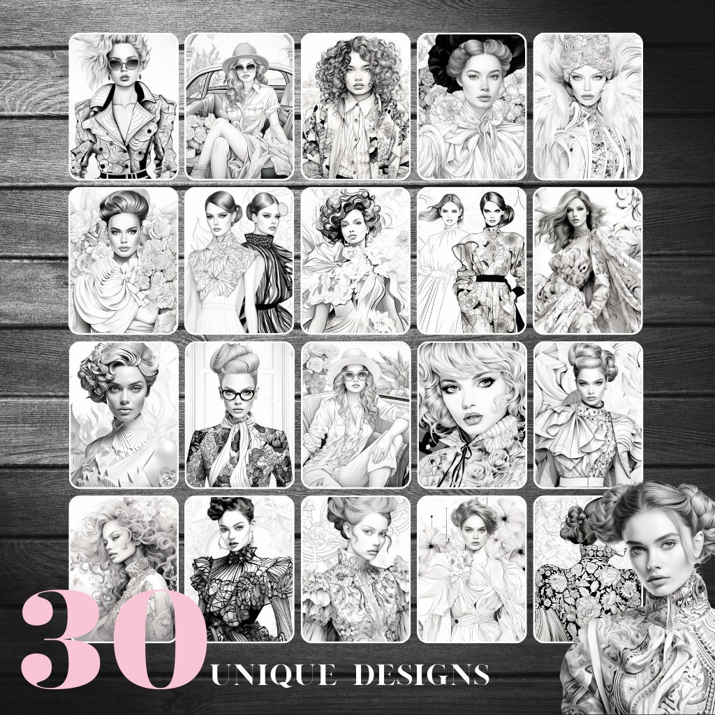 30 Premium Coloring Pages to Use or Resell Resalable Coloring Book ...