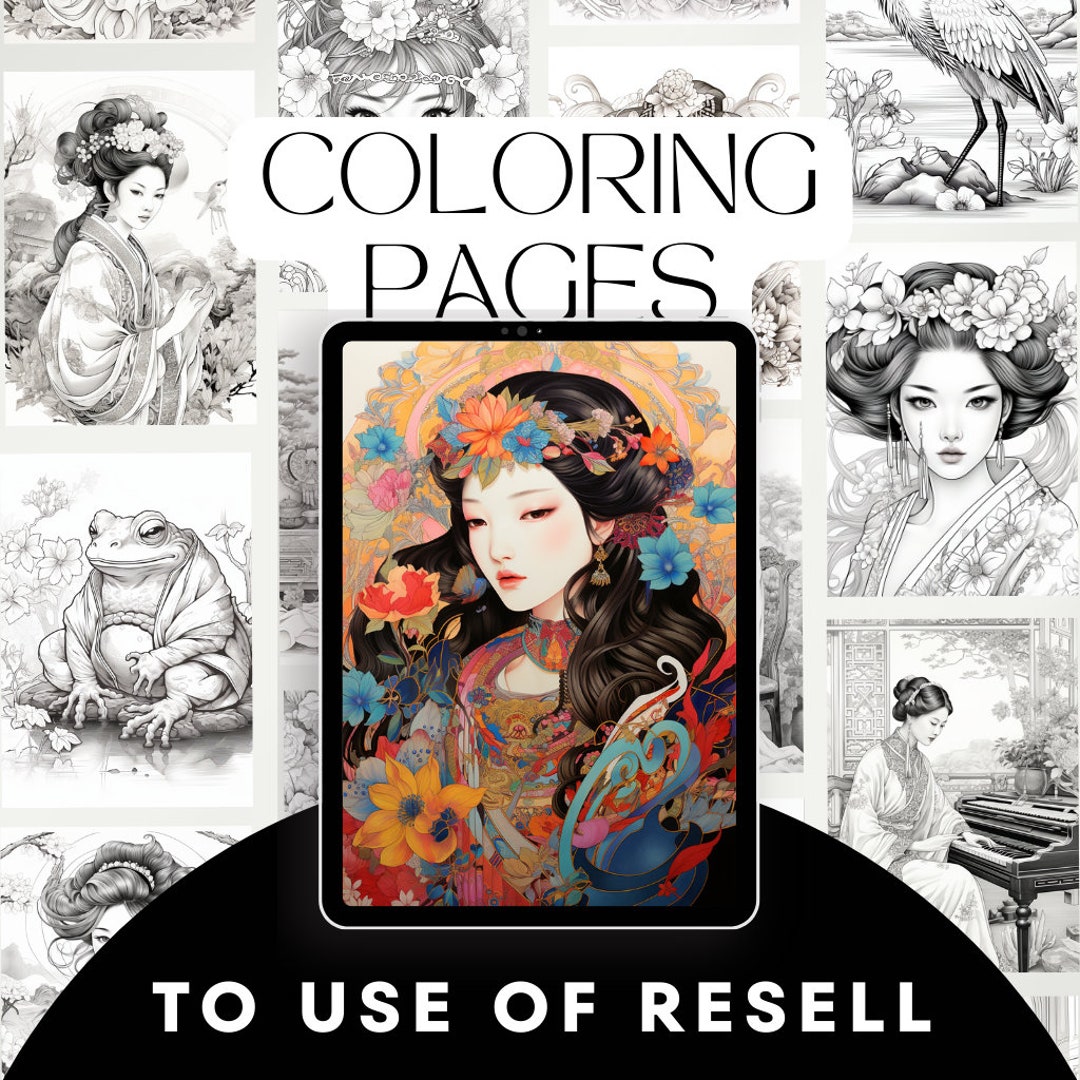 25 Premium Coloring Pages to Use or Resell Resalable Coloring Book ...