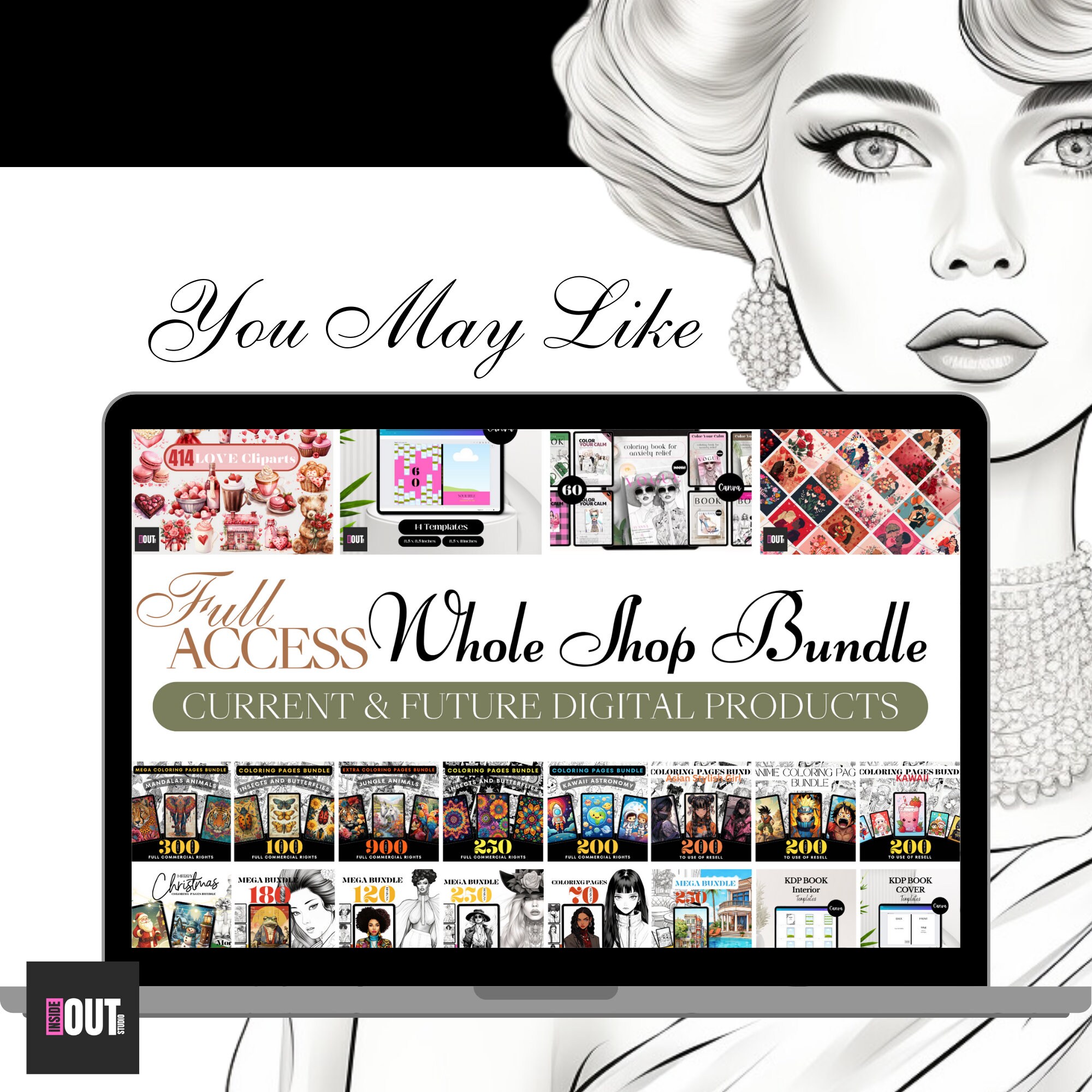 30 Premium Coloring Pages to Use or Resell Resalable Coloring Book ...