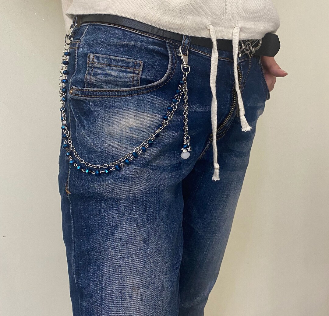 Sparking Letter A Bead Bellt Chain for Jeans Femail Pants Bead Belt ...