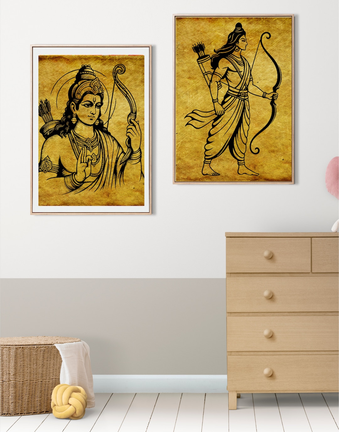 Shri Ram Indian Wall Art, Religious Home Art Decor Hindu God Print ...