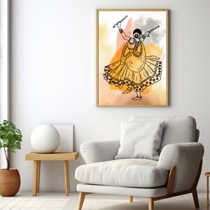 Indian Dancing Lady Art, Indian Painting, Indian Wall Art, Indian ...