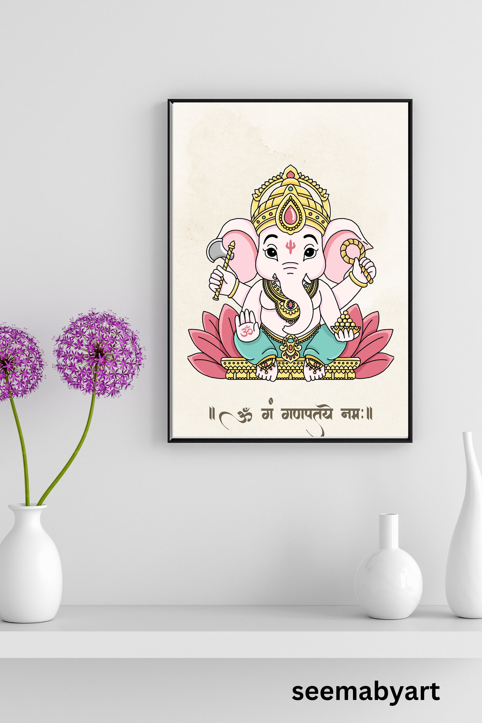 Lord Ganesha, Ganesha Wall Art, Religious Art, Hinud Gods, Lord Ganesha ...