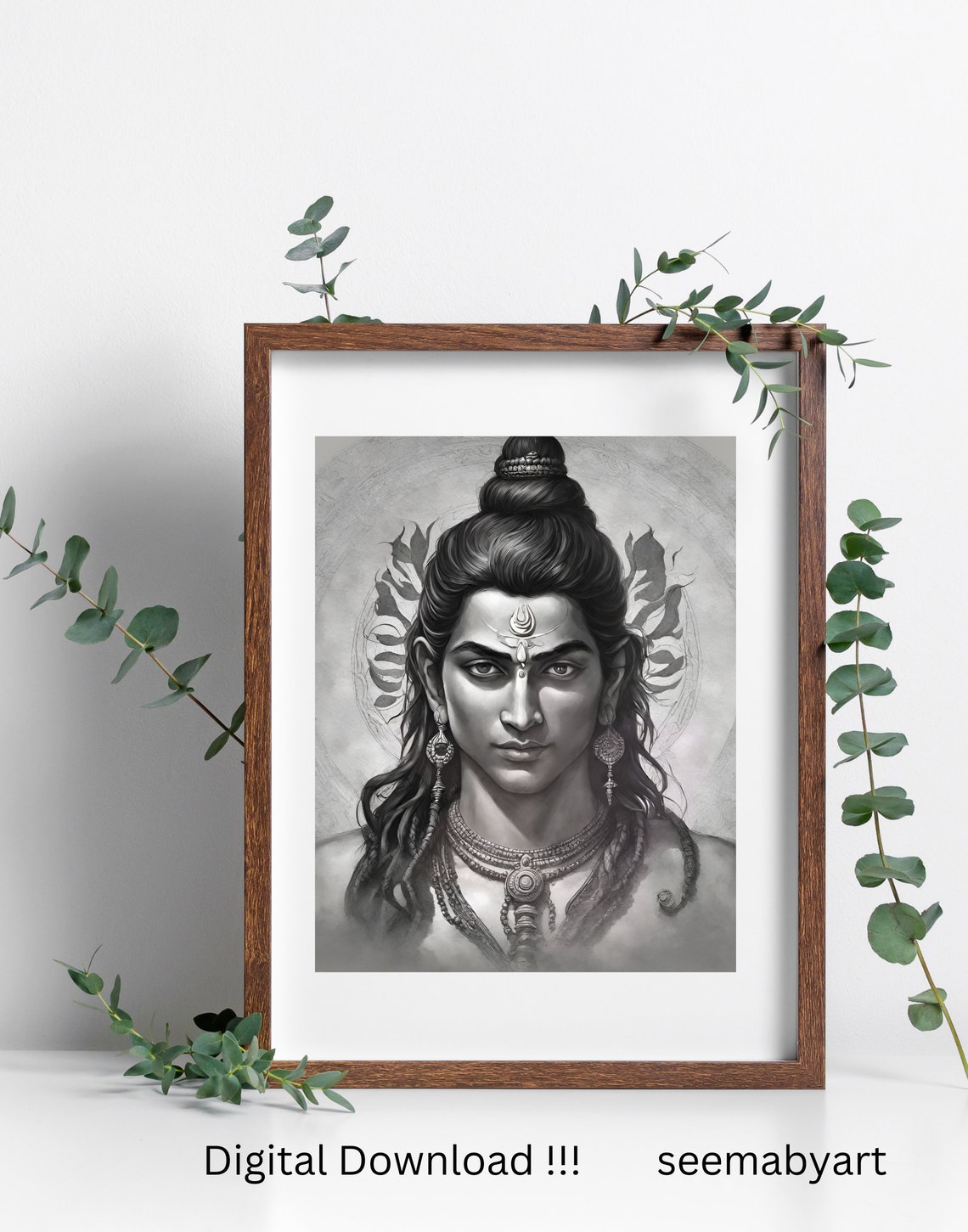 Lord Shiva Wall Art, ,hinduism,hindu God Lord Shiva Print, Shiva Canvas ...