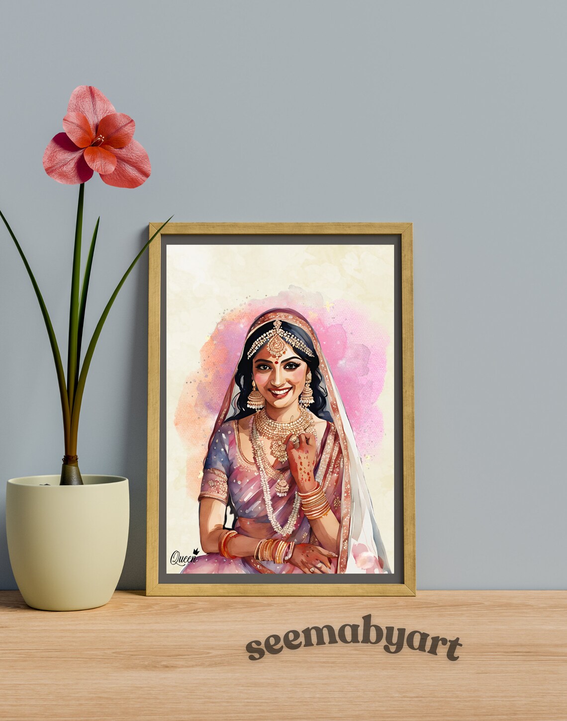 Indian Women Art Poster, South Asian Wall Print Modern India Print Desi ...