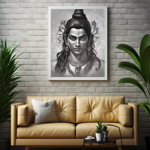 Lord Shiva Wall Art, ,hinduism,hindu God Lord Shiva Print, Shiva Canvas ...