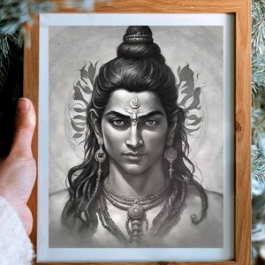 Lord Shiva Wall Art, ,hinduism,hindu God Lord Shiva Print, Shiva Canvas ...