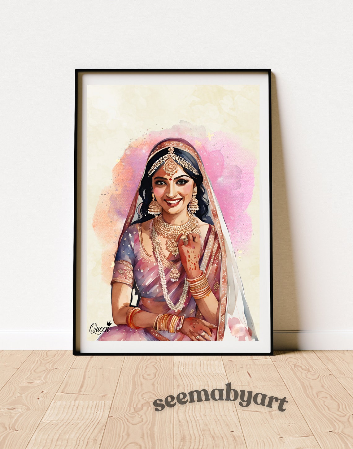 Indian Women Art Poster, South Asian Wall Print Modern India Print Desi ...