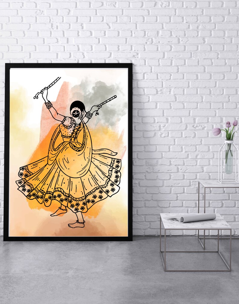 Indian Dancing Lady Art, Indian Painting, Indian Wall Art, Indian ...