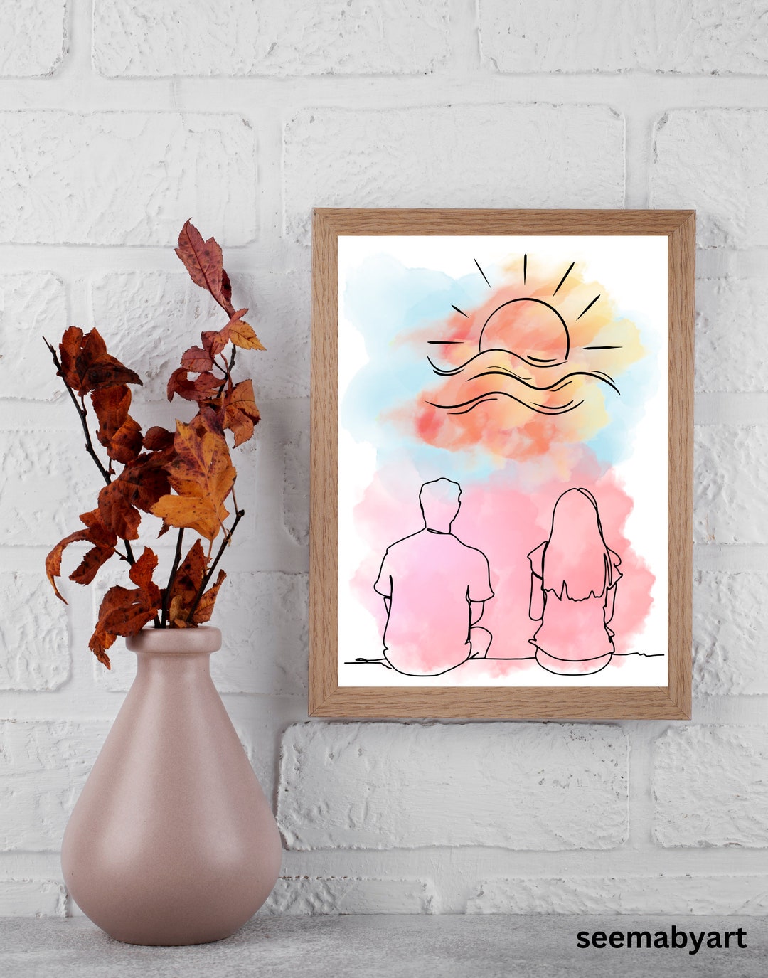 Line Art , Couple Line Art Print ,one Line Art ,man and Woman Line Art ...