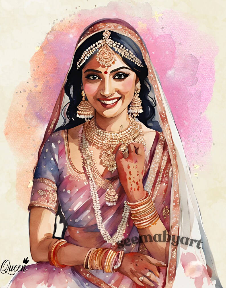 Indian Women Art Poster, South Asian Wall Print Modern India Print Desi ...