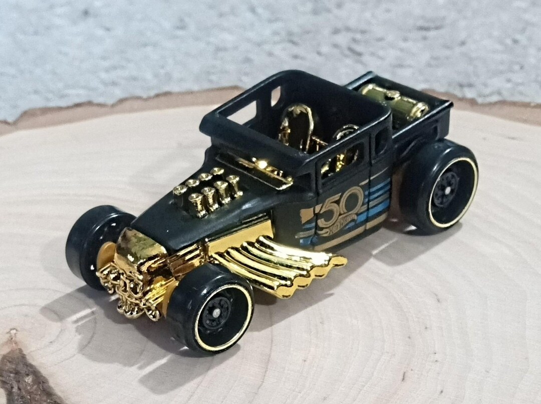 Hot Wheels Bone Shaker 50th Anniversary Black and Gold - Etsy