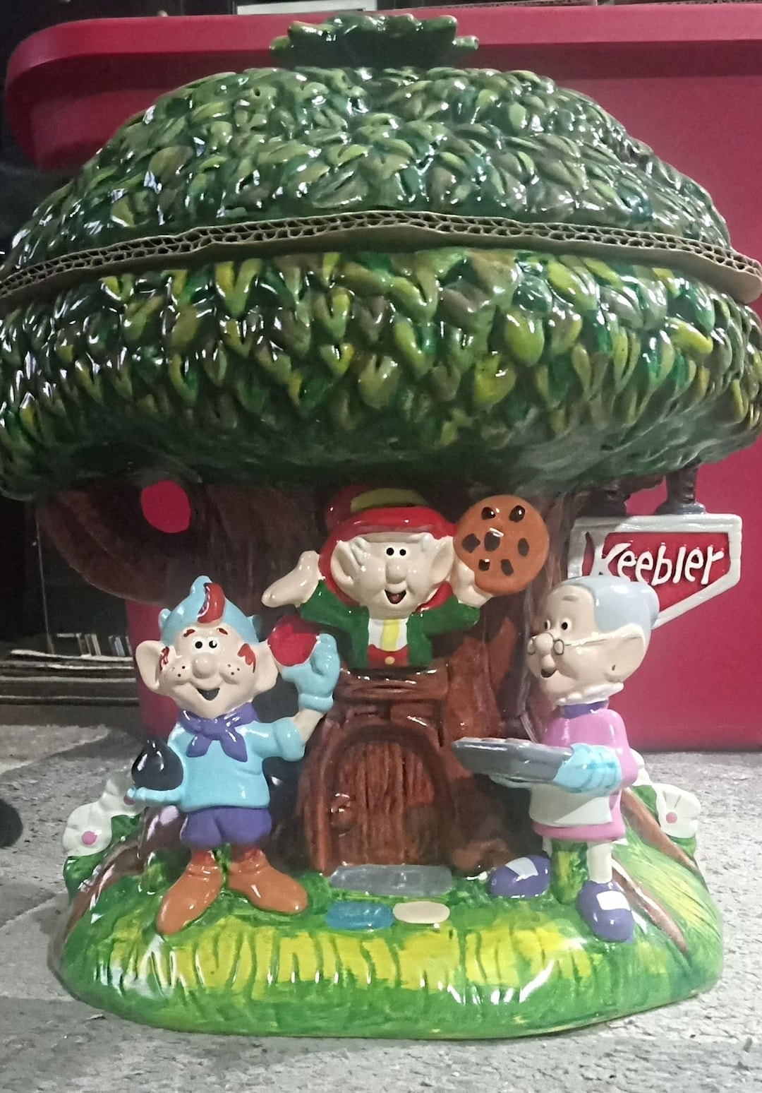 Keebler Millenium Hollow Tree Cookie Jar Keebler Elves Rare HTF Never ...