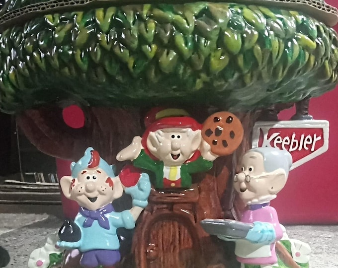 Keebler Millenium Hollow Tree Cookie Jar Keebler Elves Rare HTF Never ...