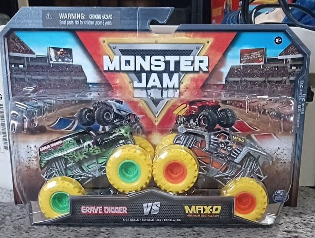 Monster Jam Grave Digger VS. Max-d Series 28 - Etsy