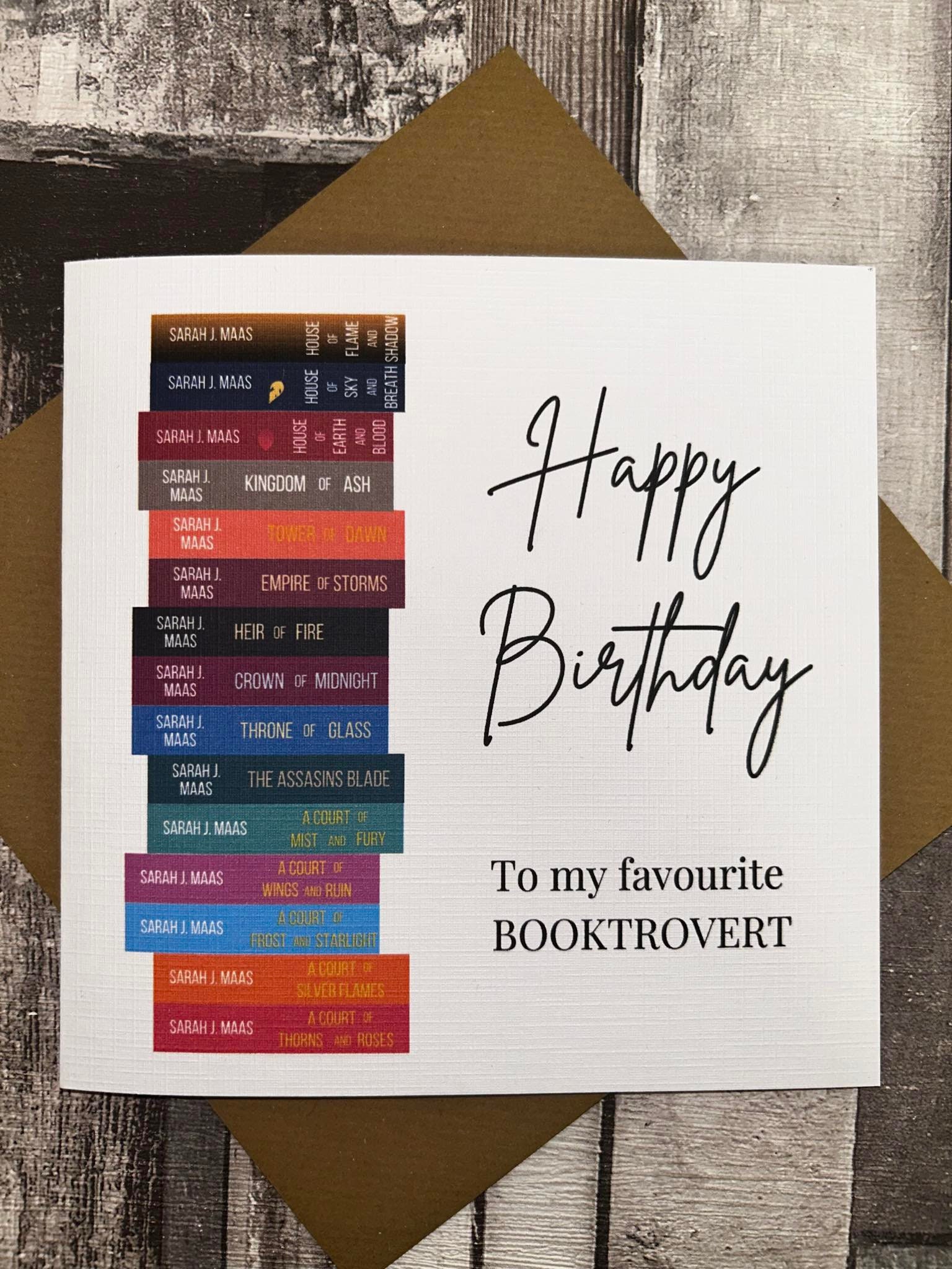 Sarah J Maas Book Stack Birthday Card - Etsy