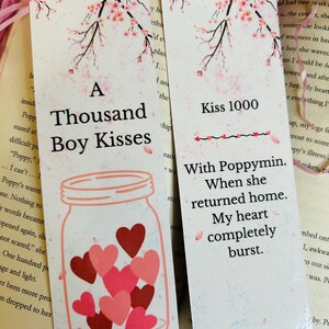 A Thousand Boy Kisses Bookmark, Cute Pink Bookmark, in My Romance Era ...