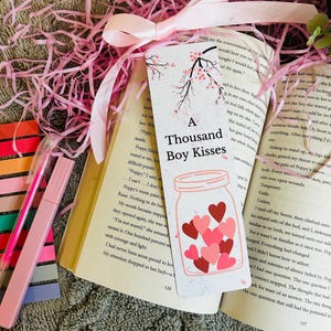 A Thousand Boy Kisses Bookmark, Cute Pink Bookmark, in My Romance Era ...