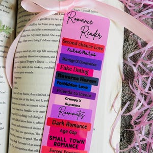 Romance Book Stack Trope Handmade Bookmark, in My Romance Era, Bookish ...