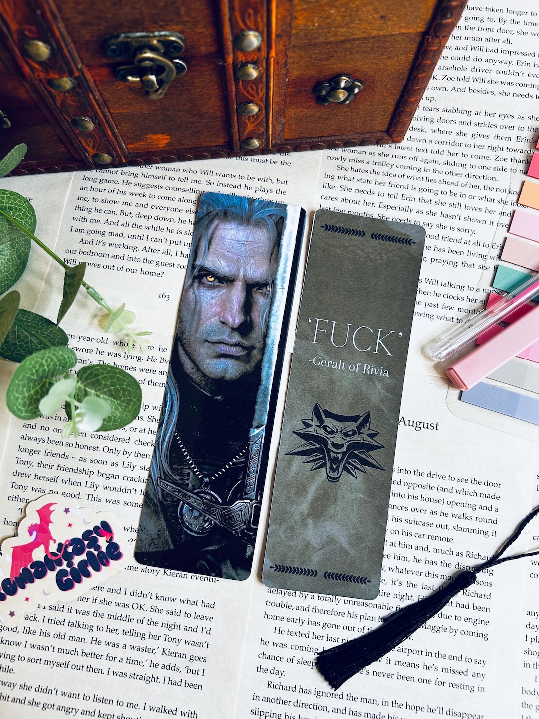 The Witcher Handmade Bookish Bookmark, Geralt of Rivia Book Lover Gifts ...