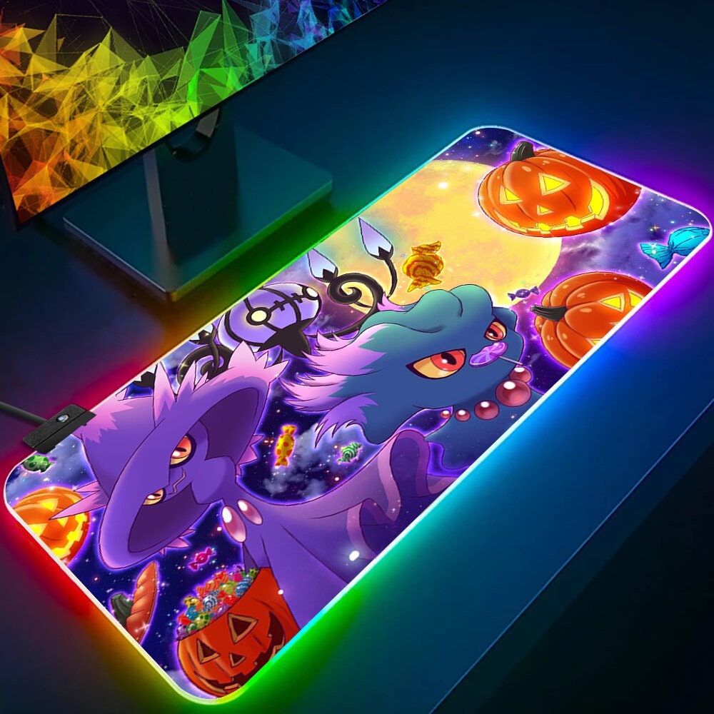 Pokemon Cute Gengar RGB Pc Gamer Keyboard Mouse Pad Mousepad - Etsy