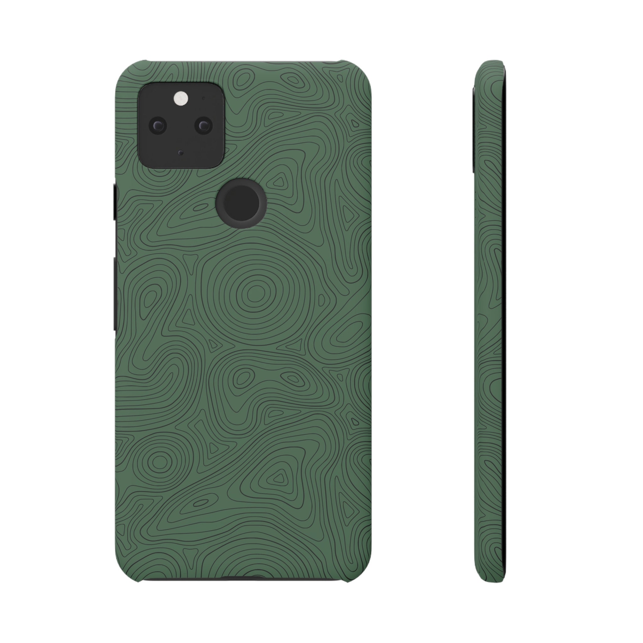 Dark Green Phone Case, Verdant Green With Teal Color Phone Case ...