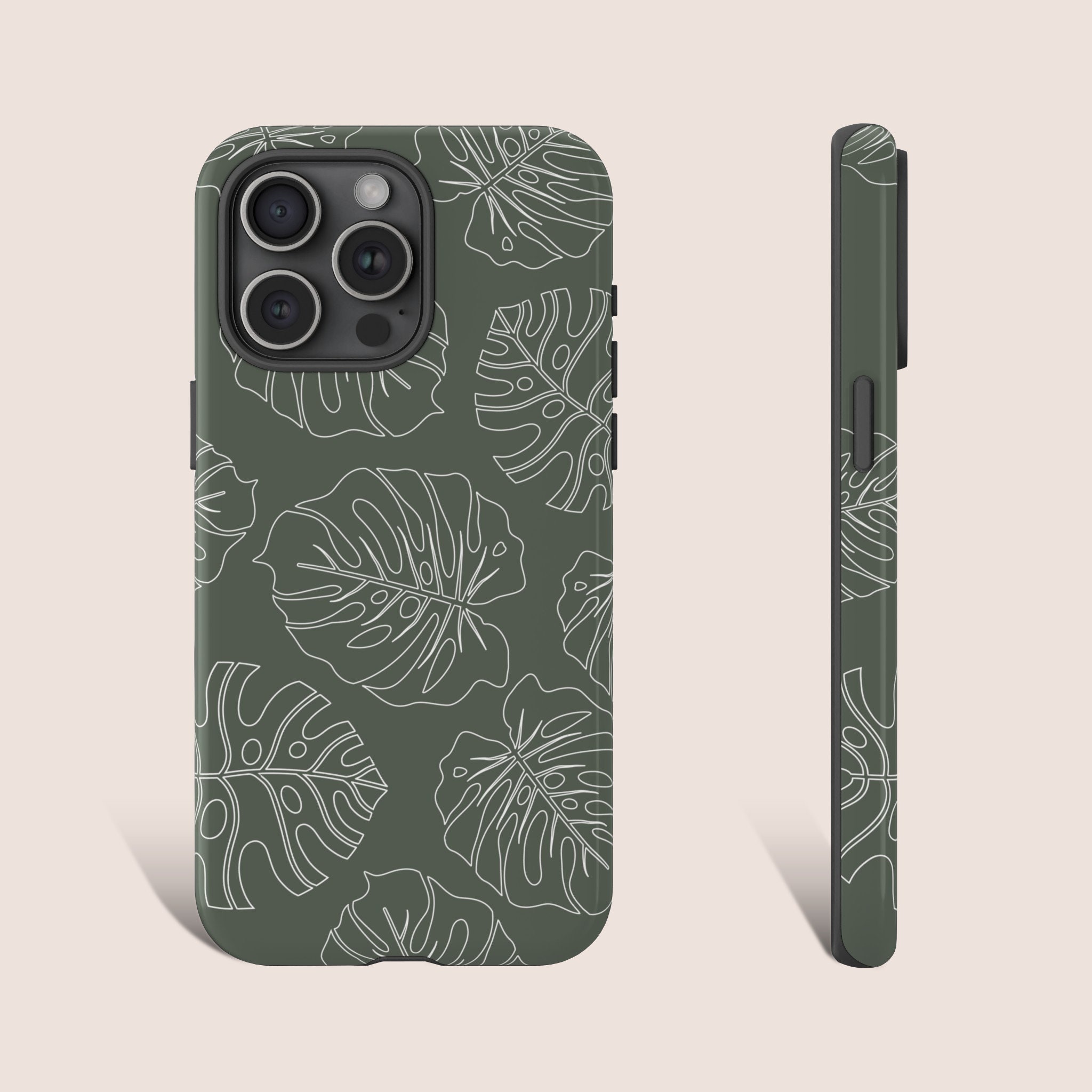 Monstera Plant Phone Case, Sage Green Phone Case, Plant iPhone Case ...