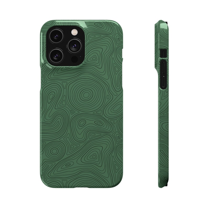 Dark Green Phone Case, Verdant Green With Teal Color Phone Case ...