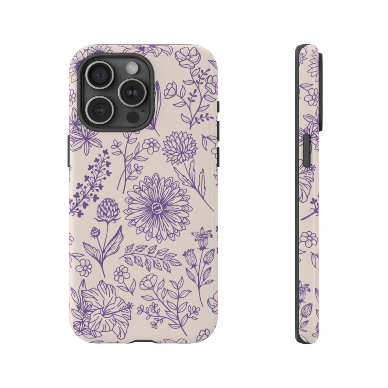 Lavender Phone Case, Lilac Phone Case, Toile De Jouy, Purple Floral ...