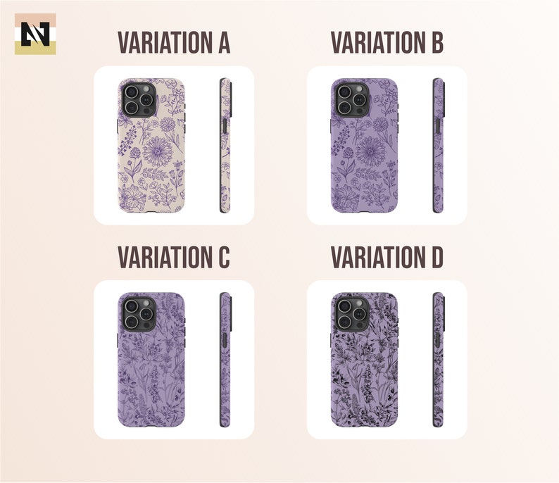 Lavender Phone Case, Lilac Phone Case, Toile De Jouy, Purple Floral ...