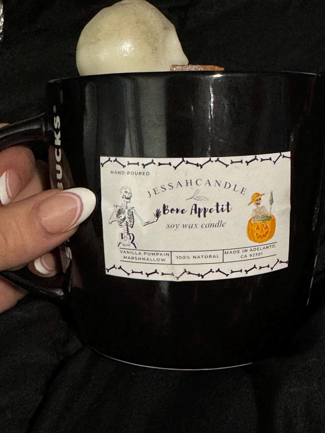 Skull Candle Unique Skeleton Gift, Halloween Fall 14 Oz, Fall Scented ...