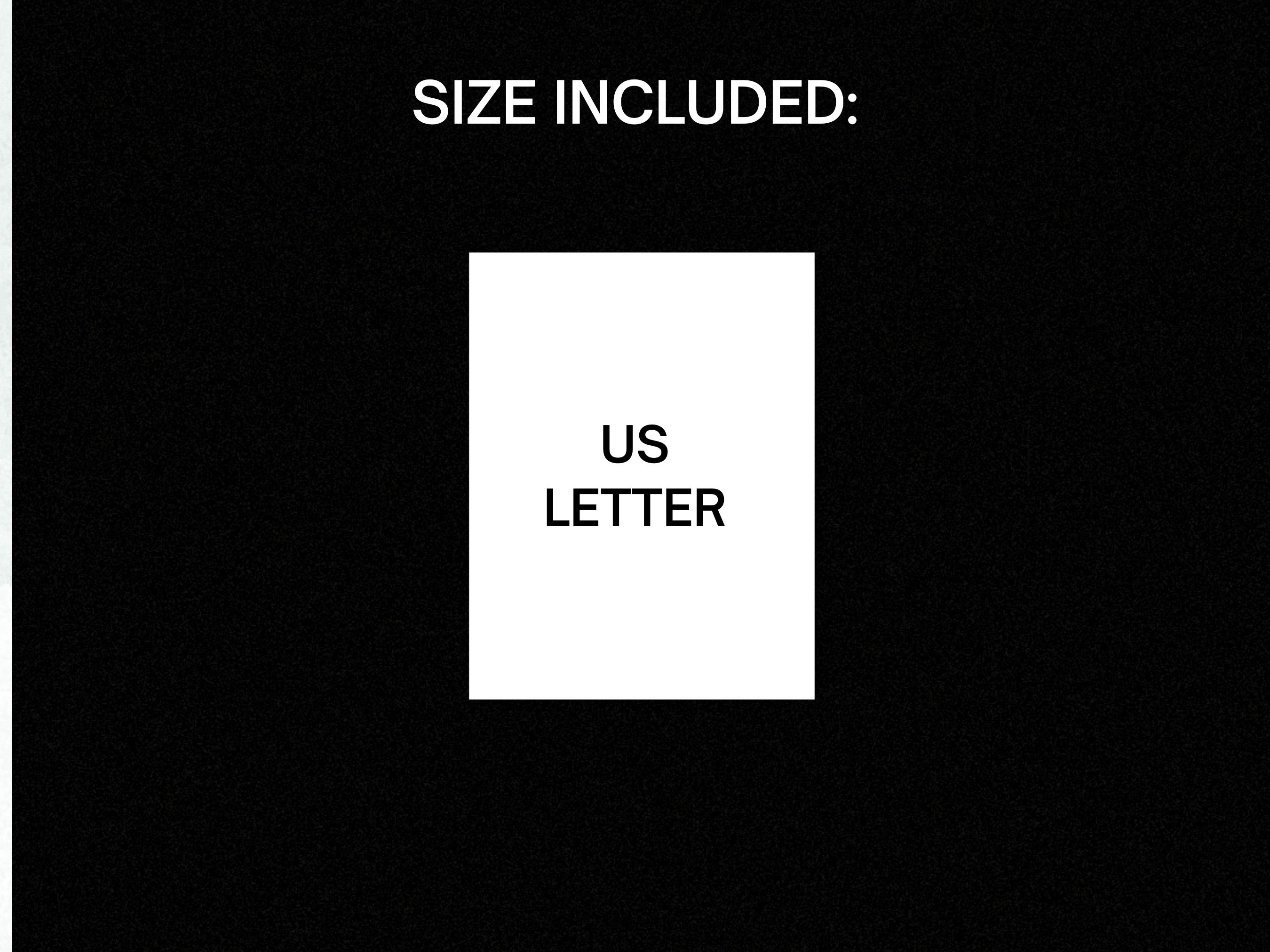 Printable Calendar US Letter Calendar Monthly Planner Colorful - Etsy