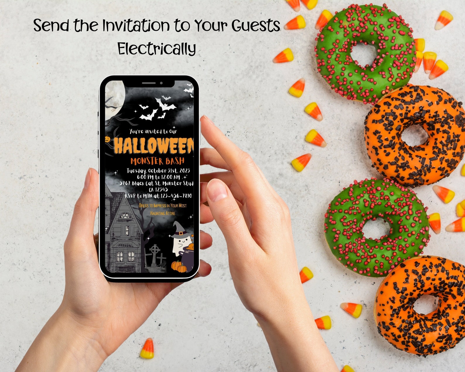 Editable Halloween Monster Bash Invitation Printable Halloween ...