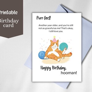 Printable Cat Birthday Card | Cat Birthday Card | Happy Birthday Card ...