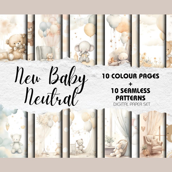 Baby Digital Paper - Etsy