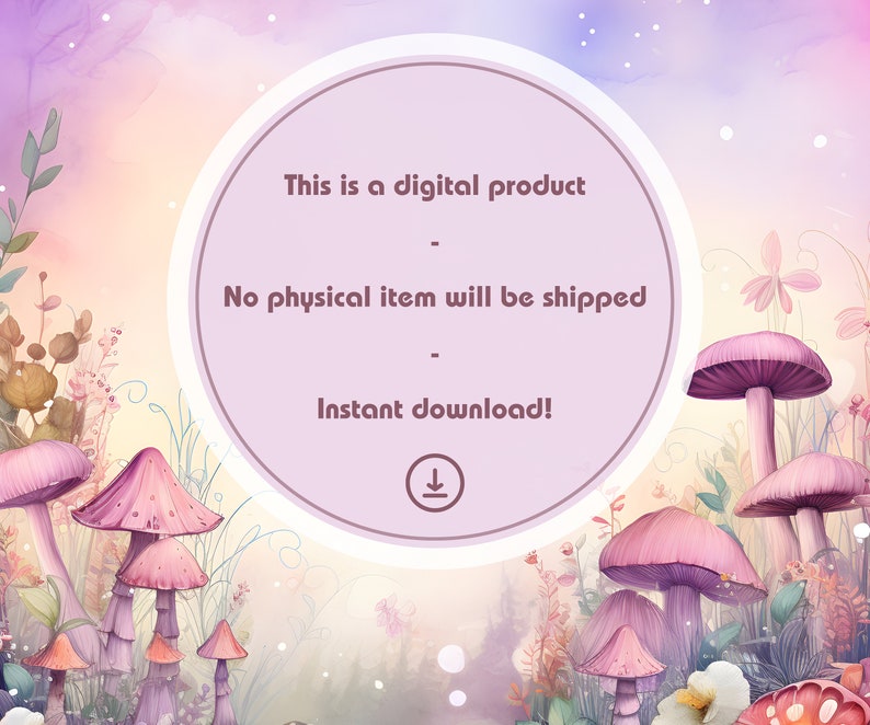 Fairy Toadstools Scrapbook Background Pages and Seamless - Etsy