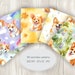 Cute Corgis Digital Paper Instant Download Digital Scrapbooking ...