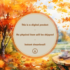 Autumn Scenery - 10 A4 Background Pages | Instant Download | Colourful ...