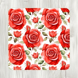 10 Seamless Patterns - Red Roses | Digital Download | Printable ...