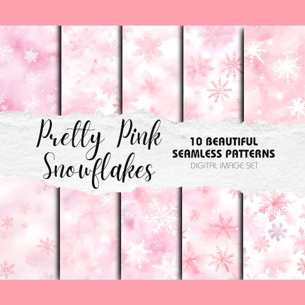 Pink Snowflakes - Etsy